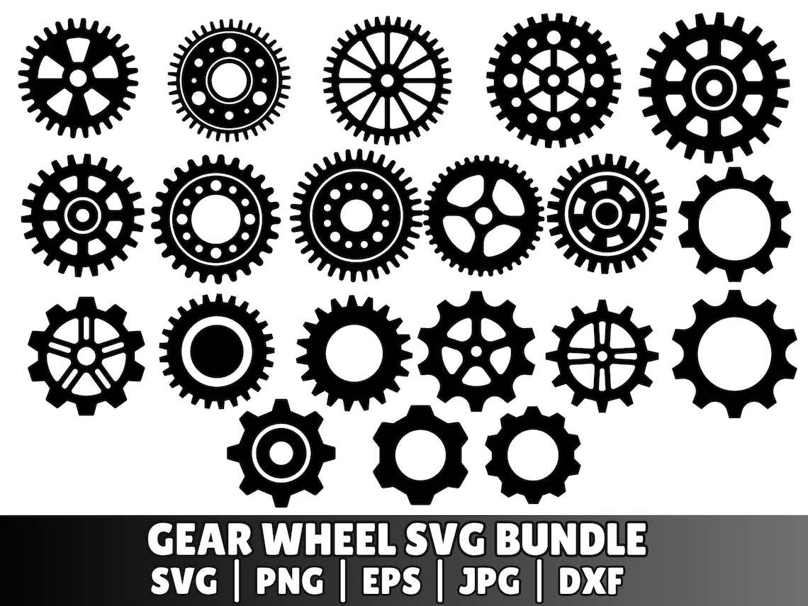 Ensemble SVG Gears Rouages et engrenages svg Engrenages PNG Clipart ...