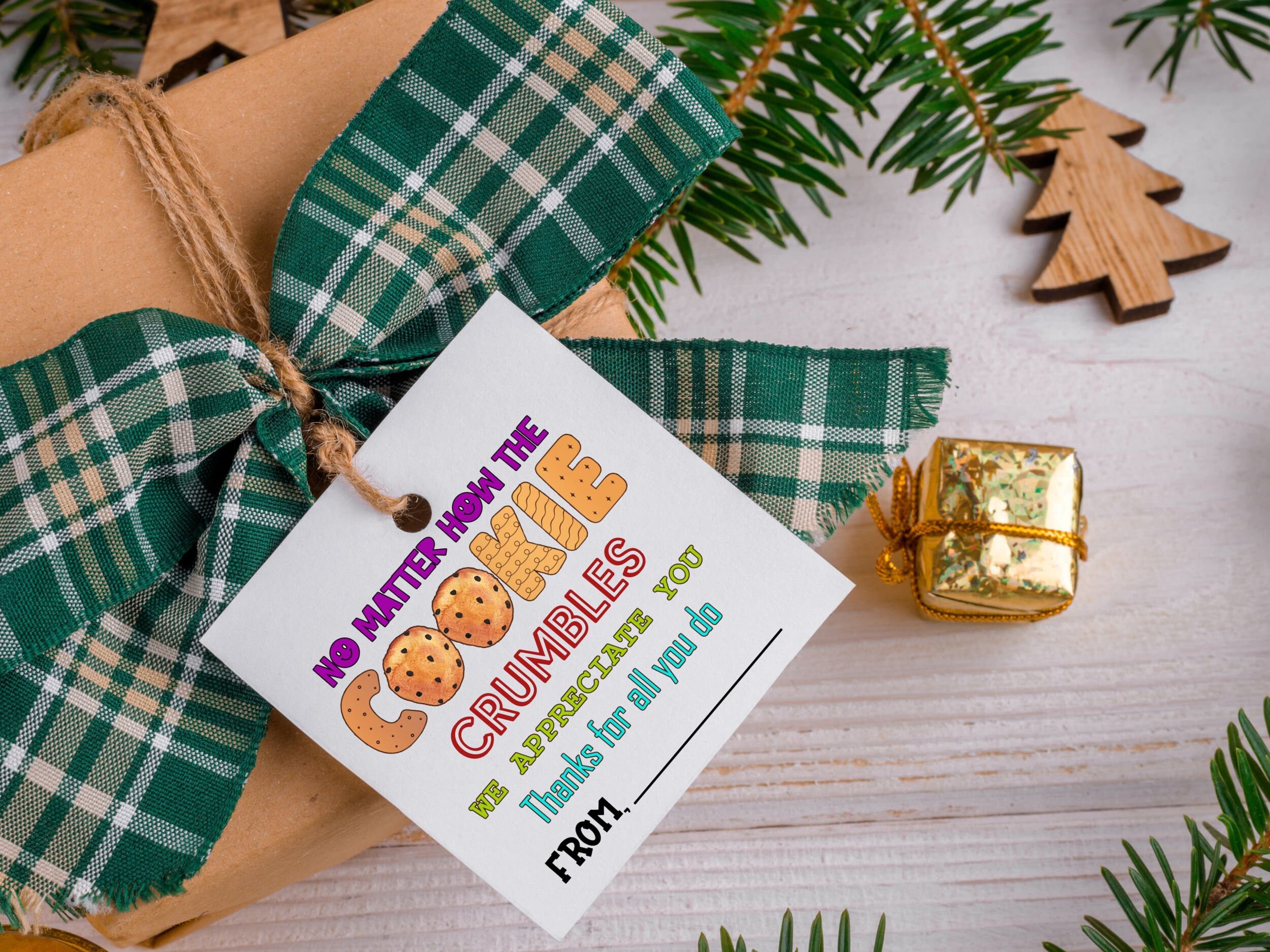 Cookie Gift Tag, Teacher Appreciation, Cookie Crumble, Employee ...
