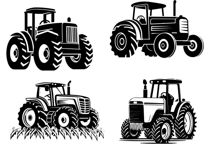 Tractors SVG Bundle, Tractors Silhouette Svg, Tractors Vector, Tractors ...