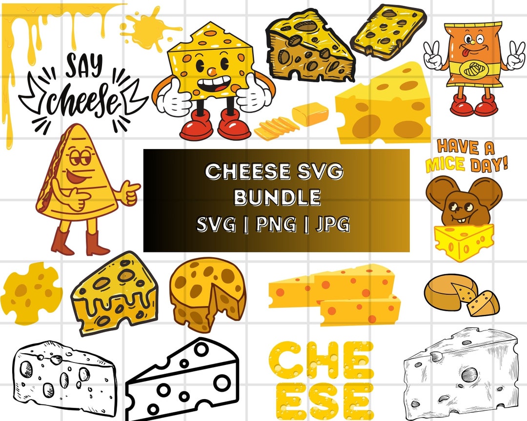 Cheese SVG Files | Cheese Wedge Slice SVG Cut Files | Cheese Outline ...