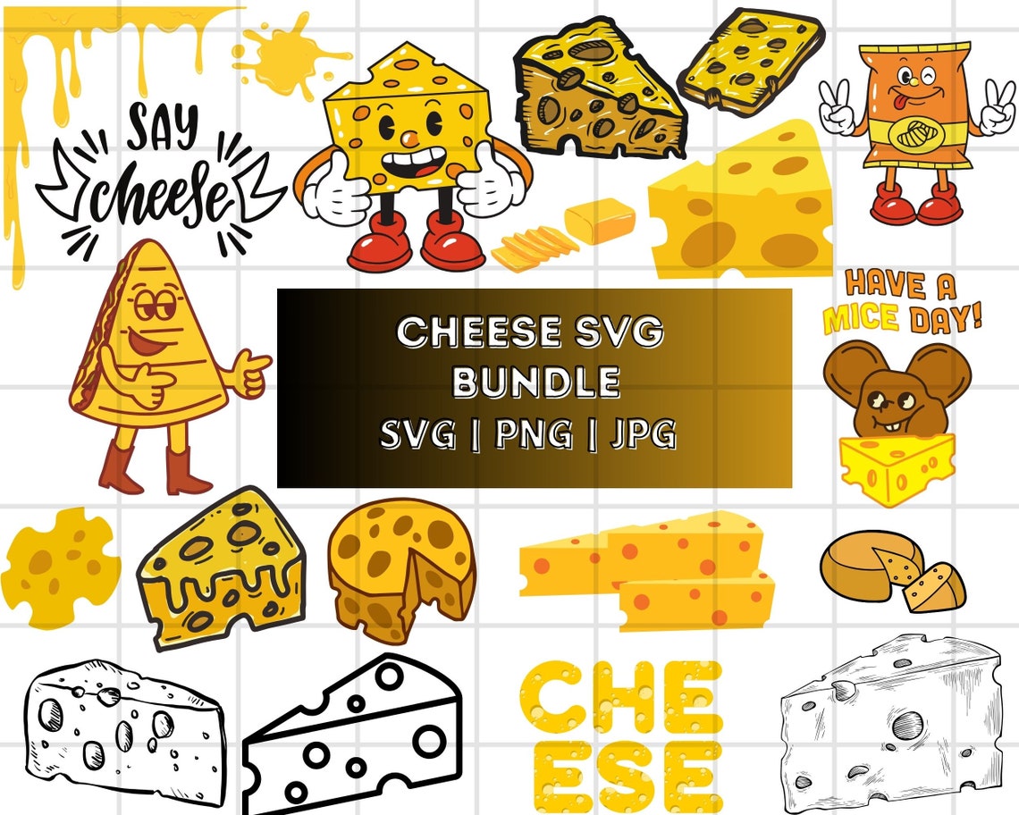 Cheese SVG Files Cheese Wedge Slice SVG Cut Files Cheese Outline ...