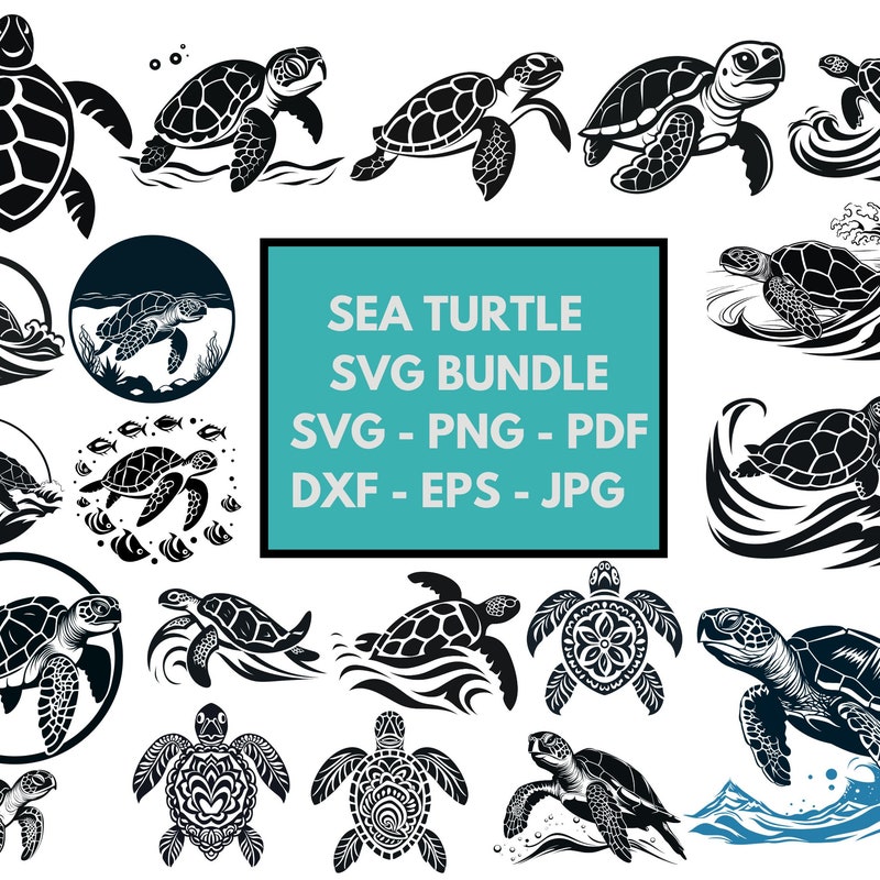 Sea Turtle Svg - Etsy