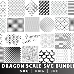 Dragon Scale SVG Bundle, Dragon Scale Dxf, Dragon Scale Png, Dragon ...