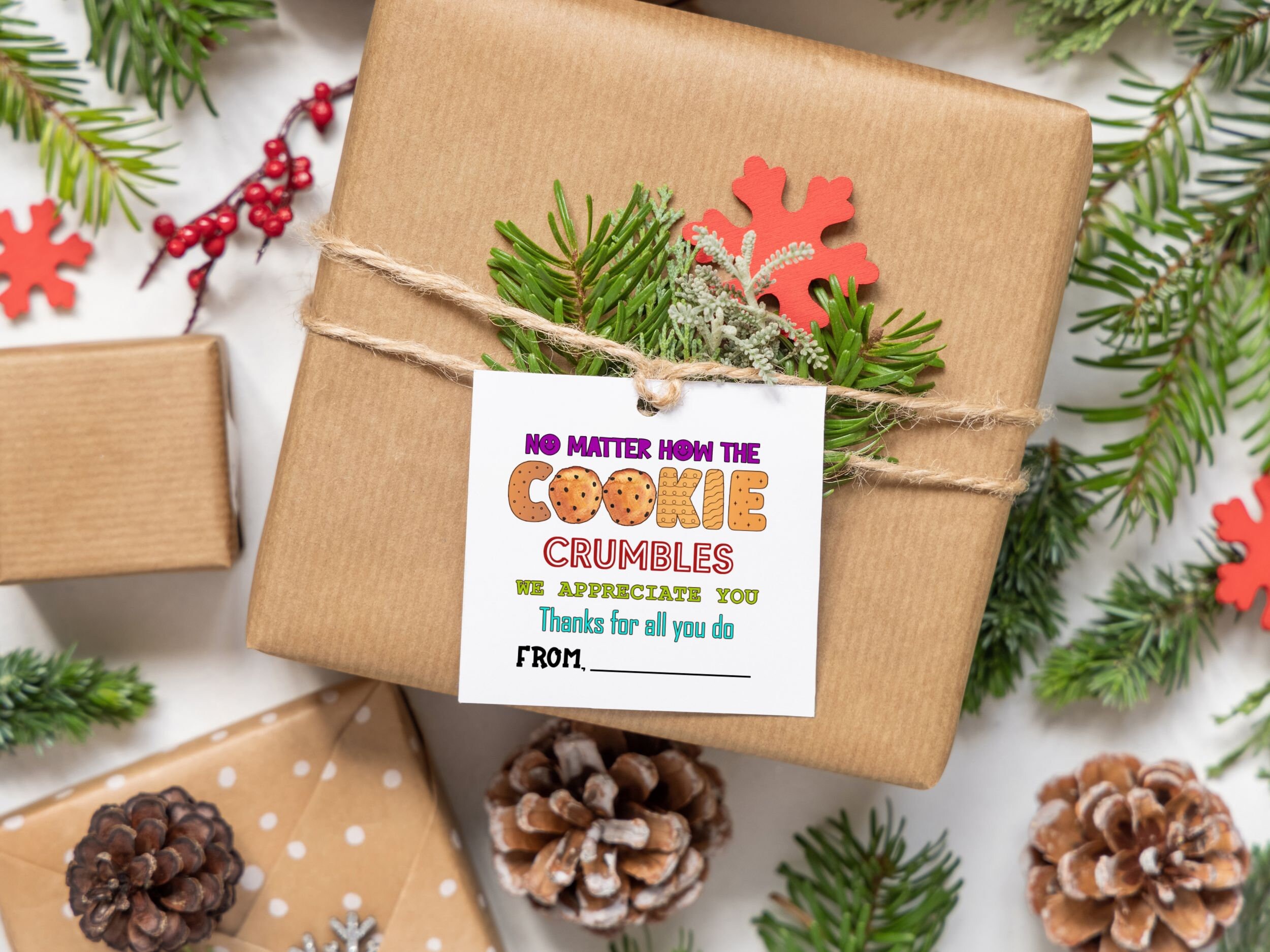 Cookie Gift Tag, Teacher Appreciation, Cookie Crumble, Employee ...