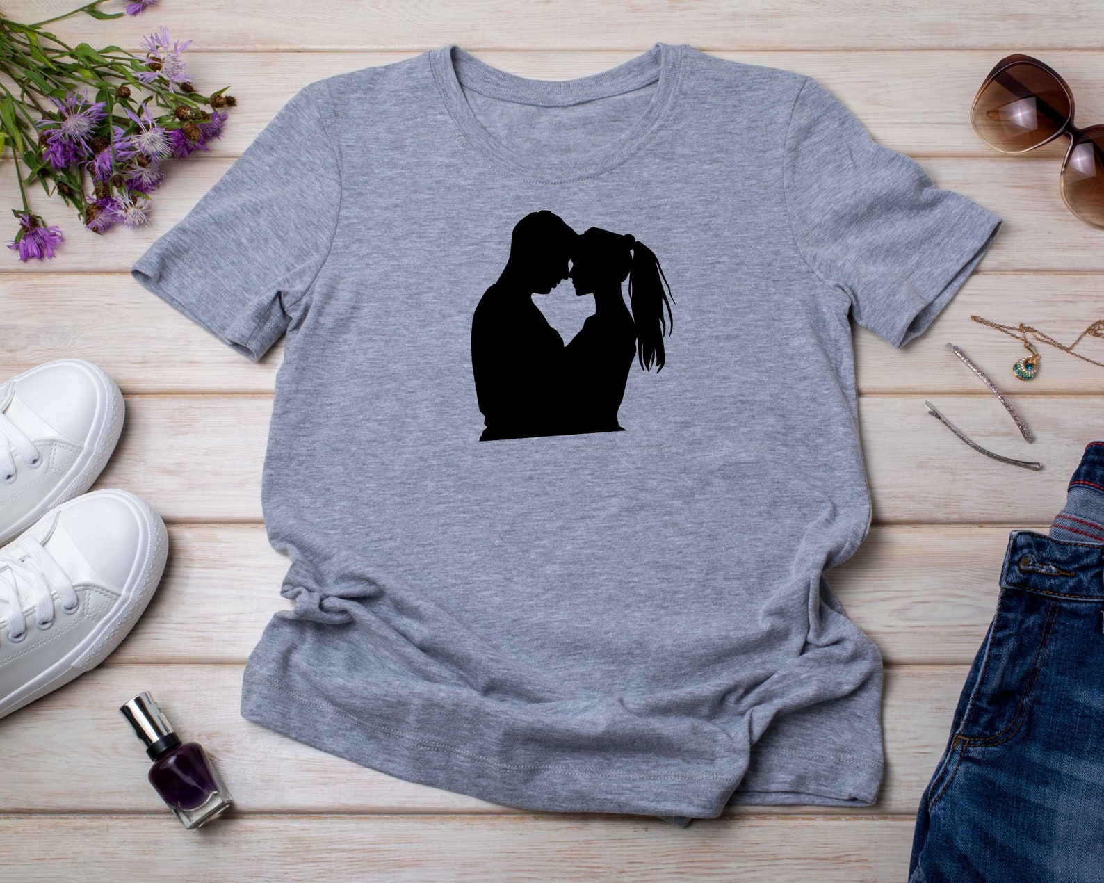 Couple Silhouette Svg, Relationship Svg, Lovers Silhouette, Romantic ...