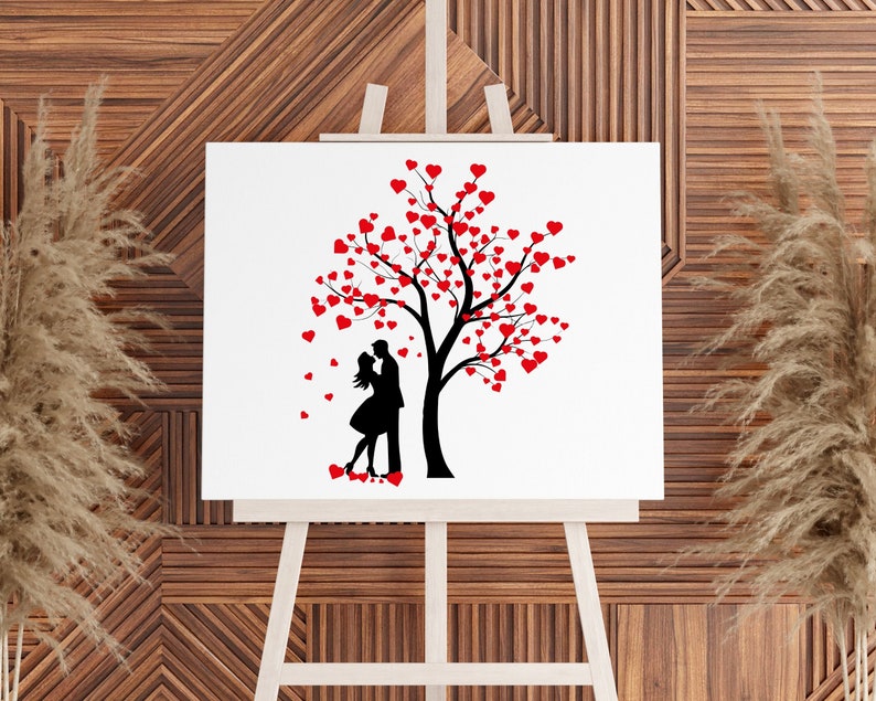 Couple Silhouette Svg, Relationship Svg, Lovers Silhouette, Romantic ...
