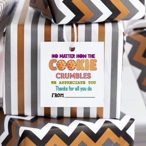 Cookie Gift Tag, Teacher Appreciation, Cookie Crumble, Employee ...