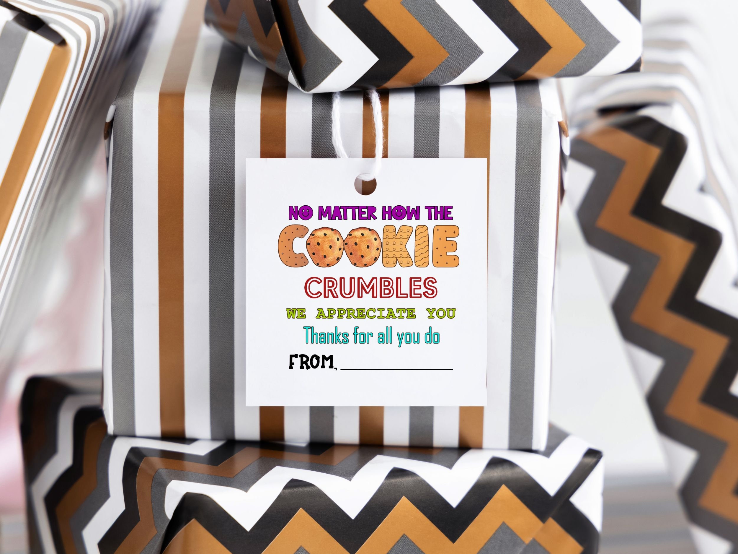 Cookie Gift Tag, Teacher Appreciation, Cookie Crumble, Employee ...