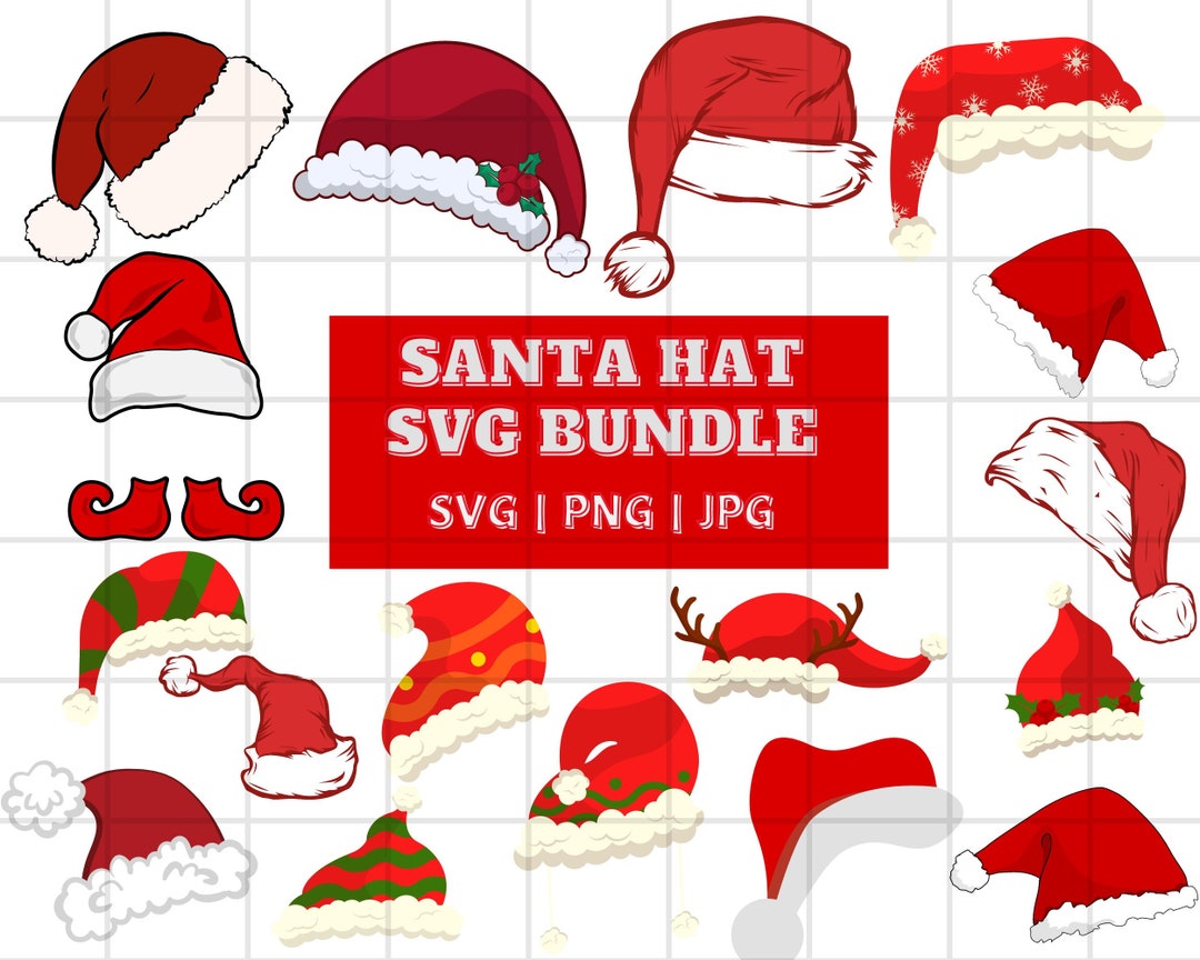 Santa Hat Svg, Christmas Hat Svg, Elf Hat Svg, Christmas Hat Svg File ...