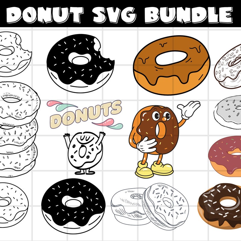Donut Svg - Etsy