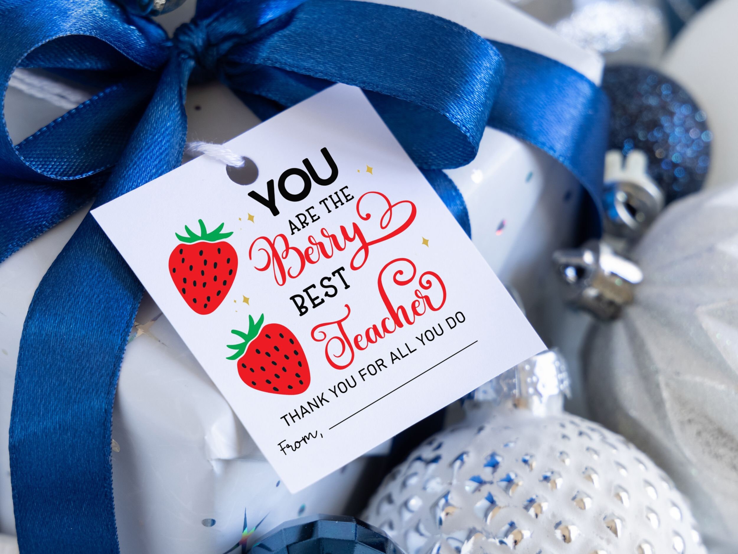 Teacher Appreciation Tags You Are the Berry Best Gift Tag Employee ...