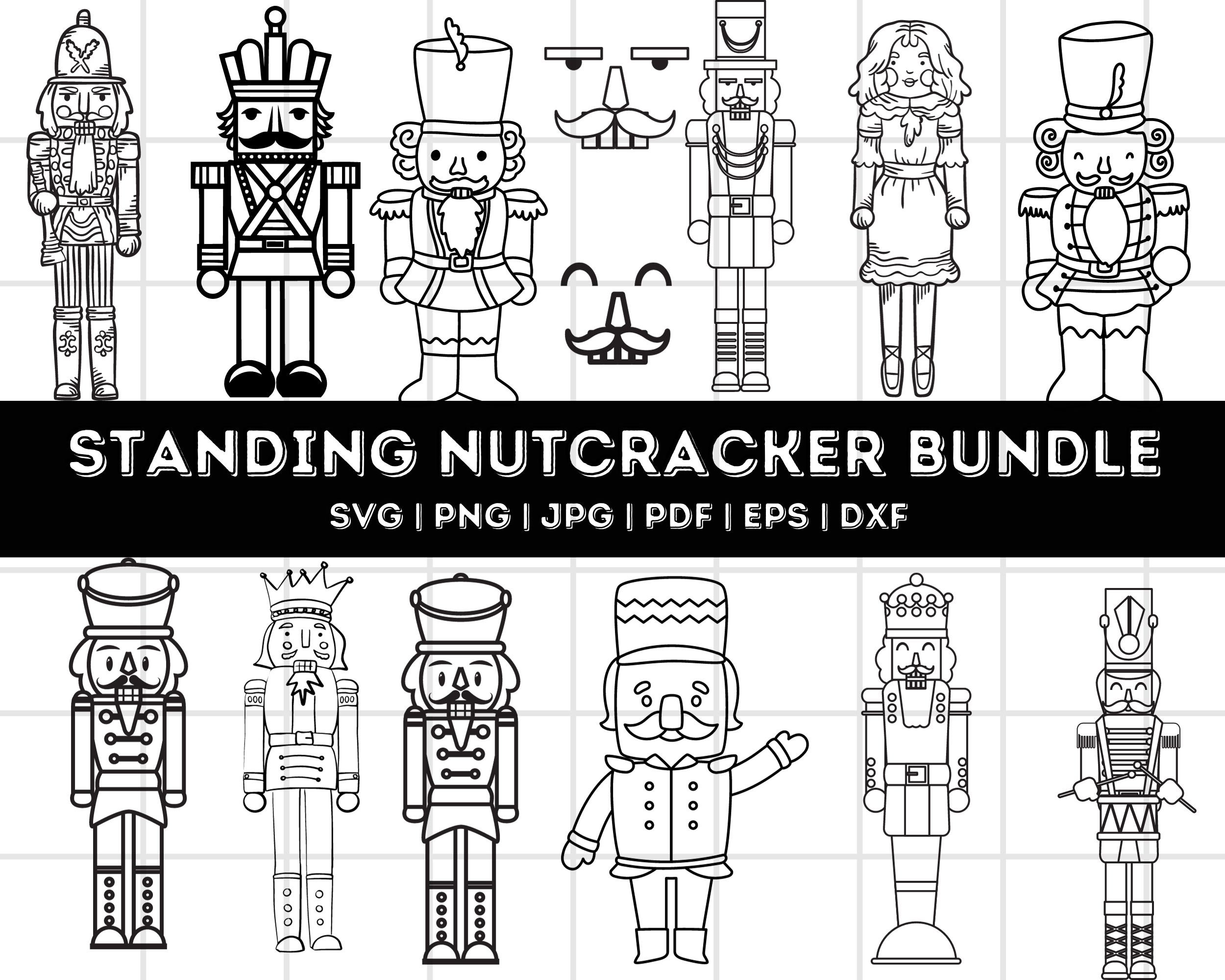 NUTCRACKER SVG, Nutcracker Bundle Svg, Christmas Nutcrackers Silhouette ...