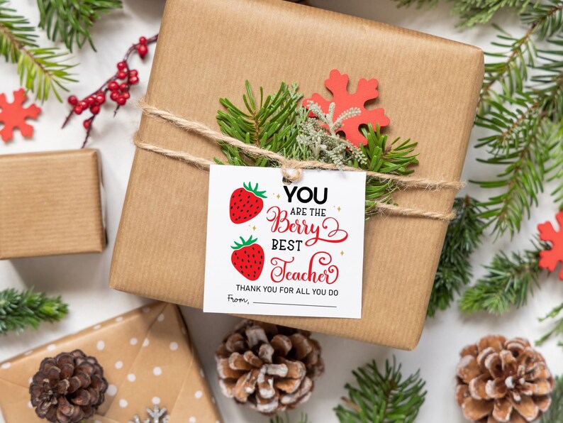 Teacher Appreciation Tags You Are the Berry Best Gift Tag Employee ...