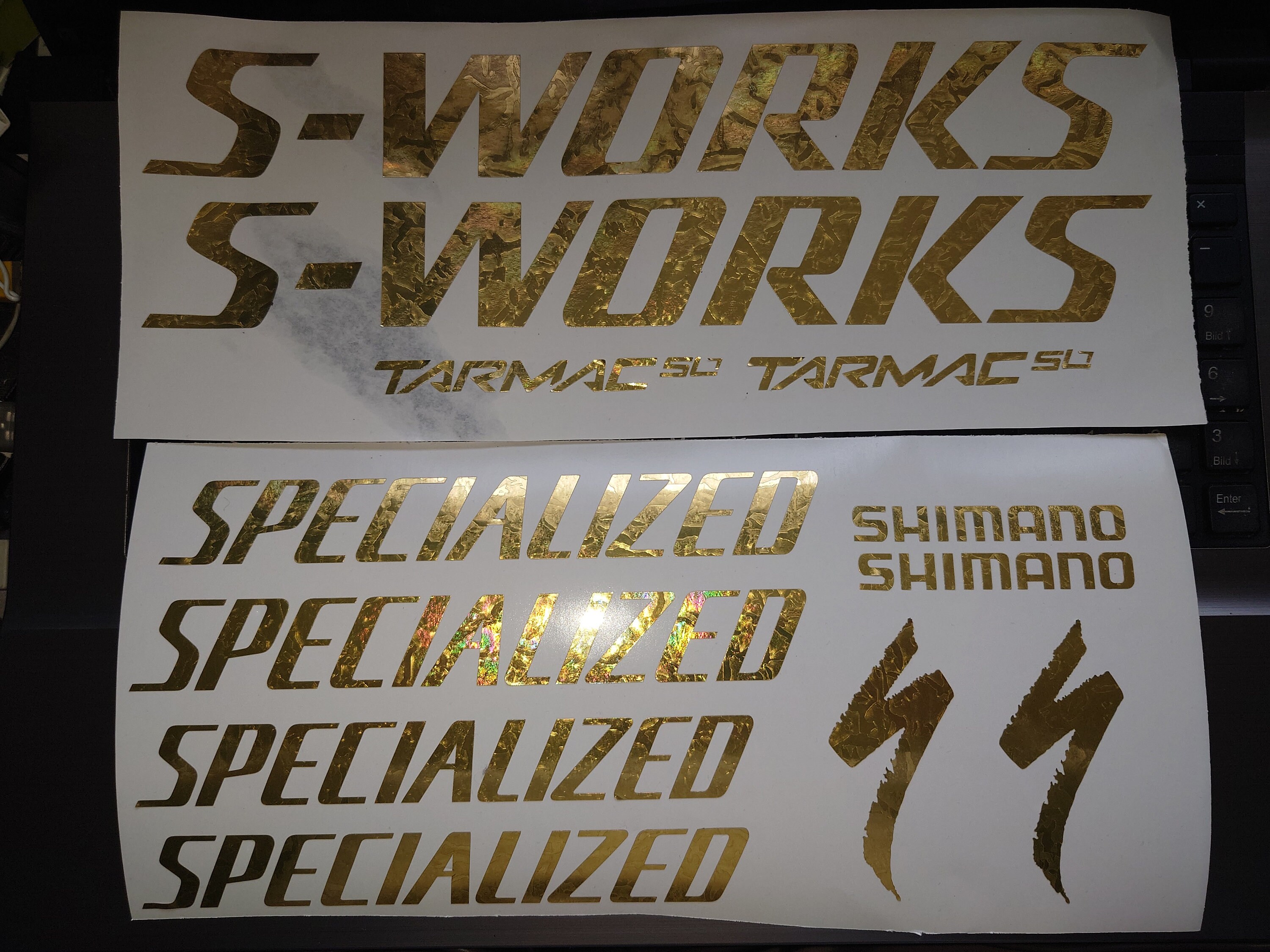 S-WORKS Stickers for Tarmac SL7 Frame in Gold Leaf Look - Etsy