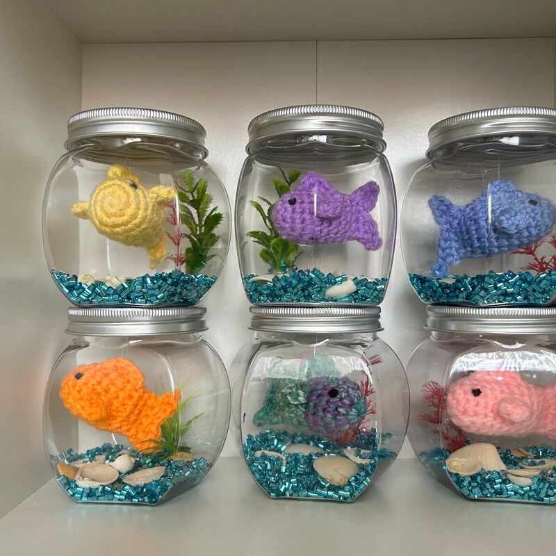 Crochet Fish in Jar - Etsy