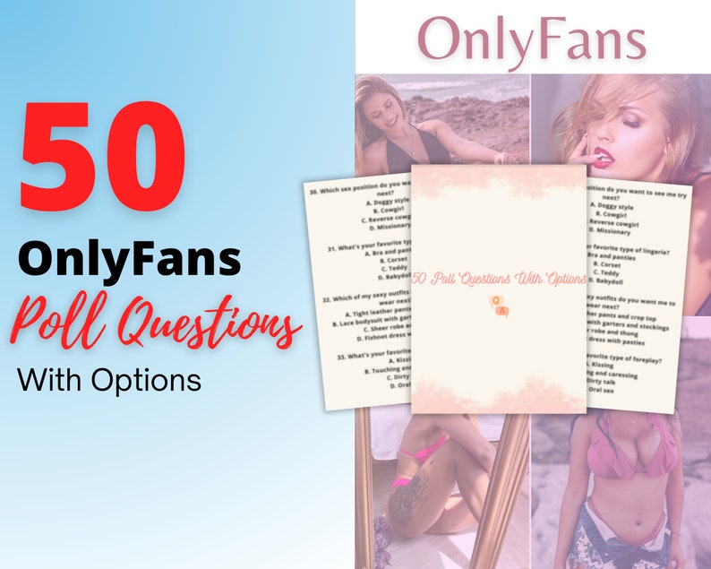 50 Onlyfans Poll Questions, Only Fans Questions With Options, Adult Industry Ideas Planner ...