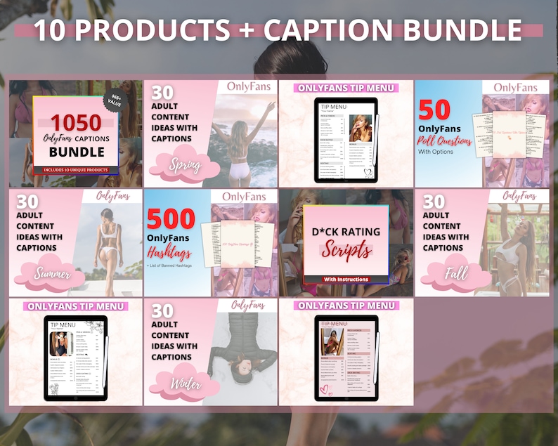 Onlyfans Starter Bundle, 20 Only Fans Content Products, Adult Industry Beginner Pack, Fansly ...