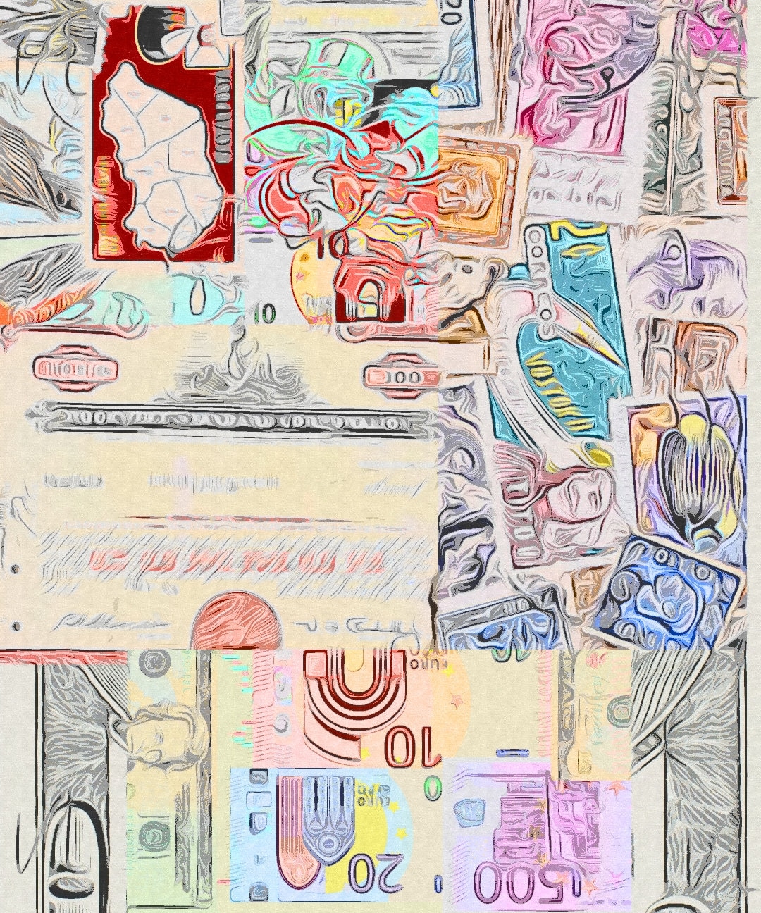 Luxury Art Abstract Pop Art Stock Bills Investments Pop Art Modern Art ...