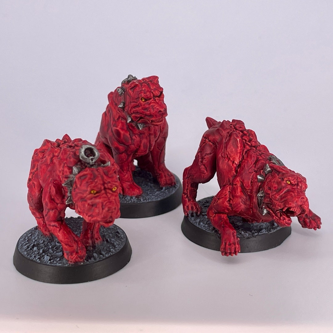 Hell Hound Devil Dogs Hand-painted Miniatures / D&D Dnd Pathfinder ...