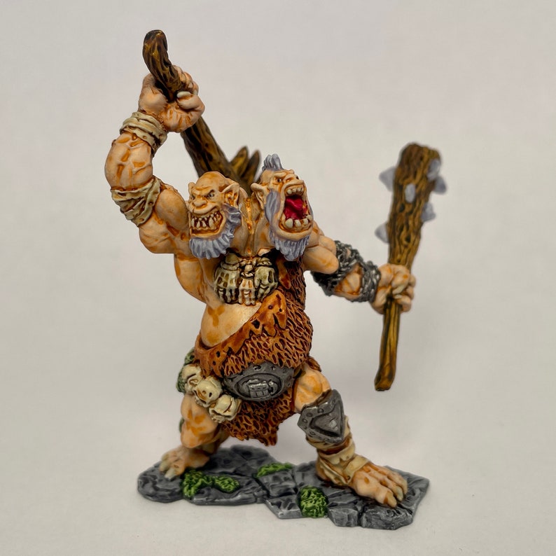Hill Giant Ettin Hand-painted Miniature / D&D Dnd Pathfinder Frostgrave ...
