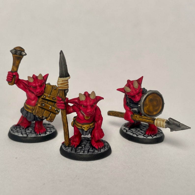 3 Kobold Warriors Hand-painted Miniatures / D&D Dnd Pathfinder - Etsy