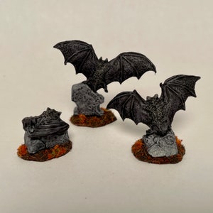 3 Giant Bats, Hand-painted Miniatures for Tabletop Games Such as Dnd ...