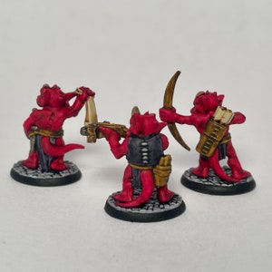 3 Kobold Warriors, Hand-painted Miniatures for Tabletop Games Such as ...