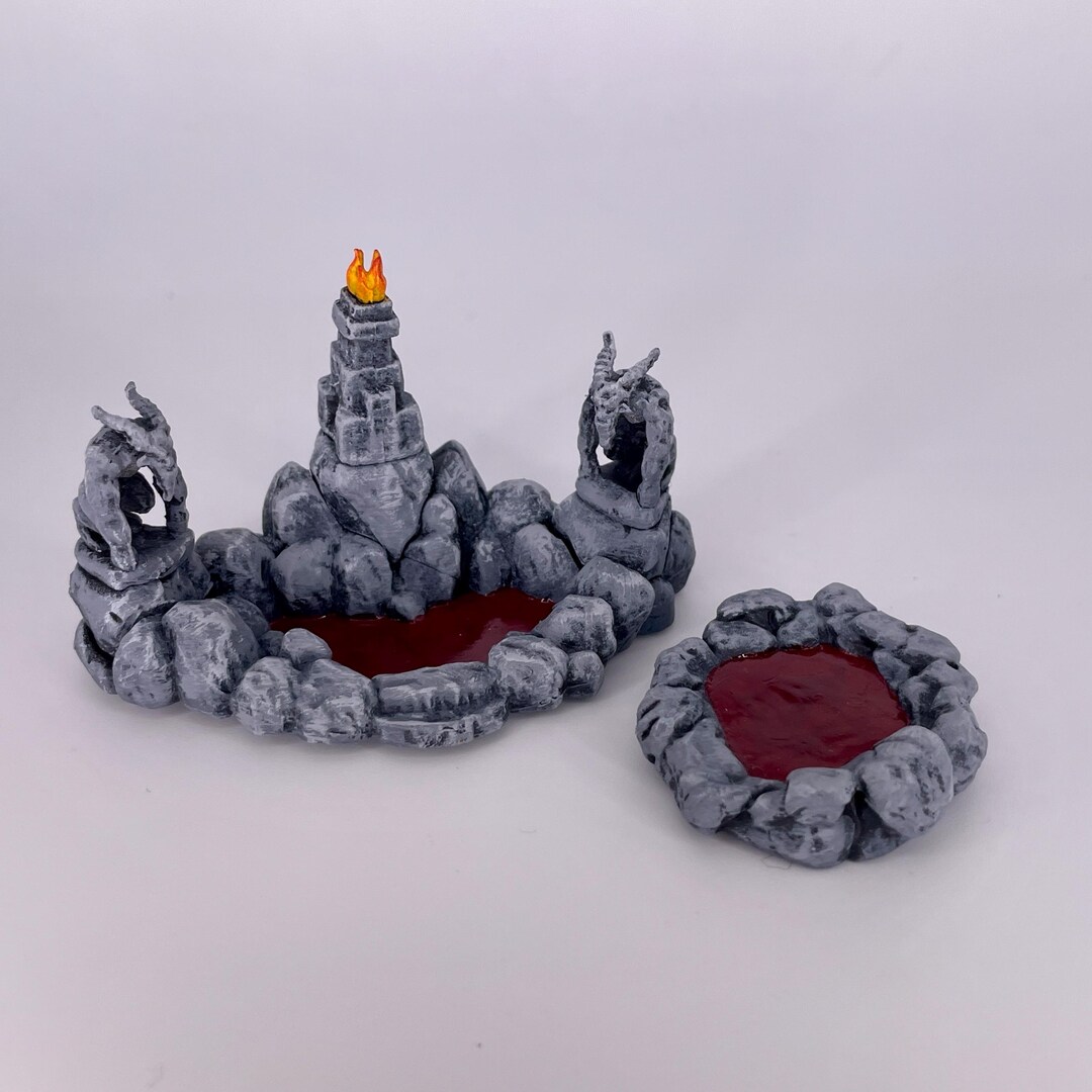 Custom Painted Pools and Scrying Basins, Miniature Scenery for Tabletop ...