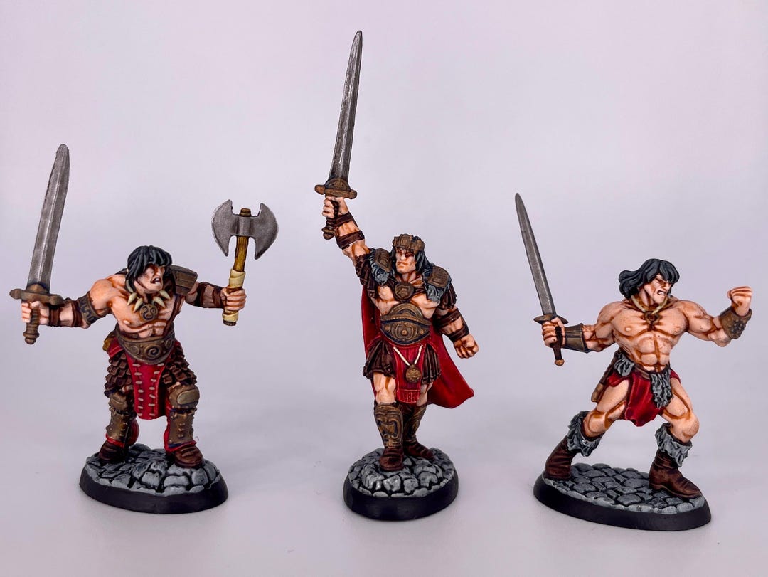Barbarians, Hand-painted Miniatures for Tabletop Games Such as Dnd ...
