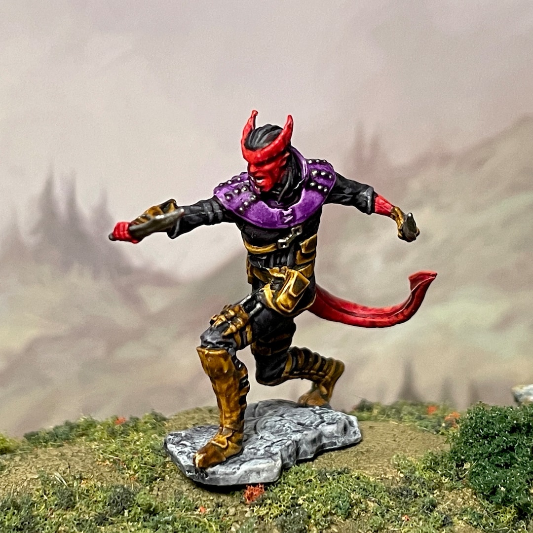 Tiefling Rogue Assassin Hand-painted Miniature / D&D Dnd Pathfinder ...