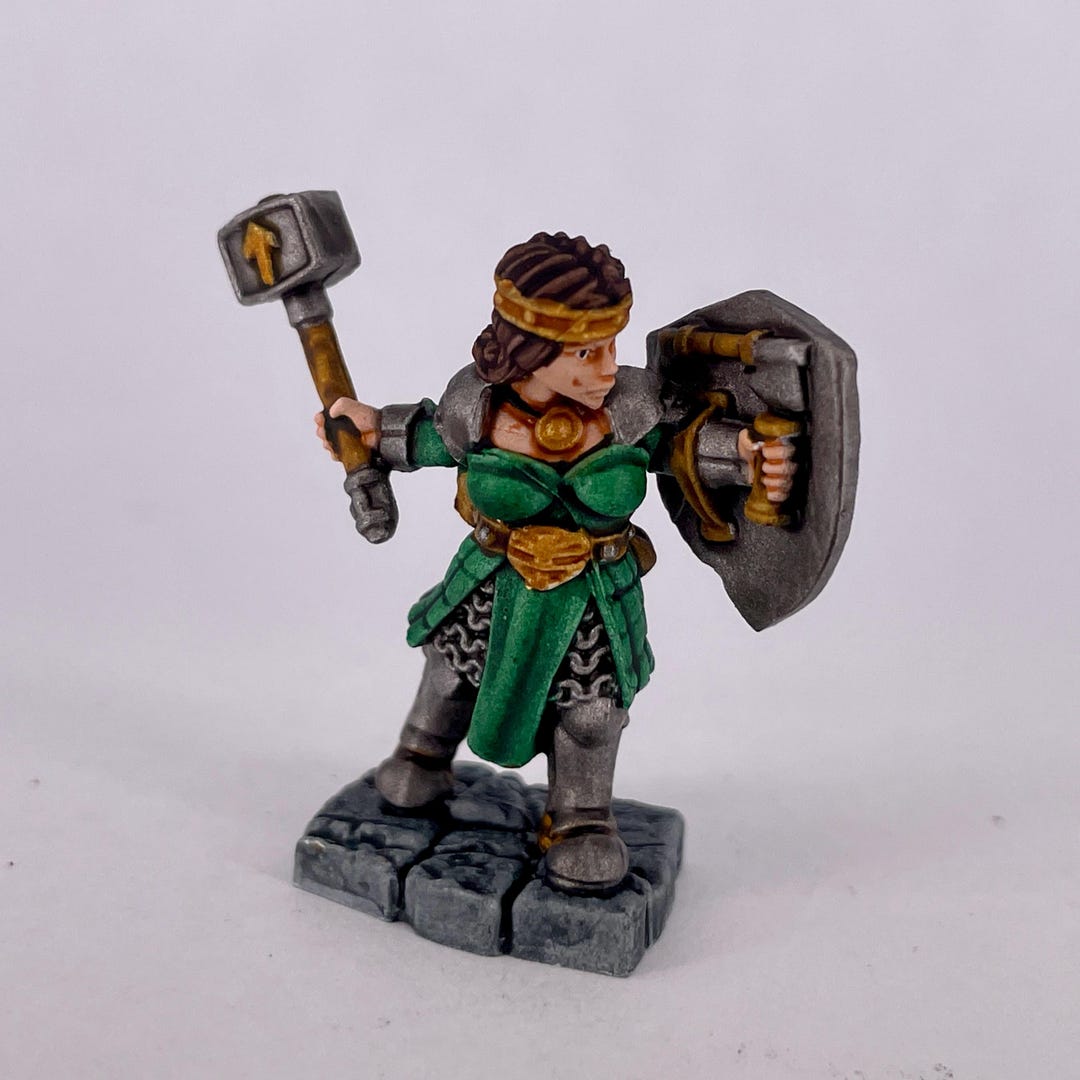 Dwarf Cleric, Fighter, or Paladin Hand-painted Miniature for Tabletop ...