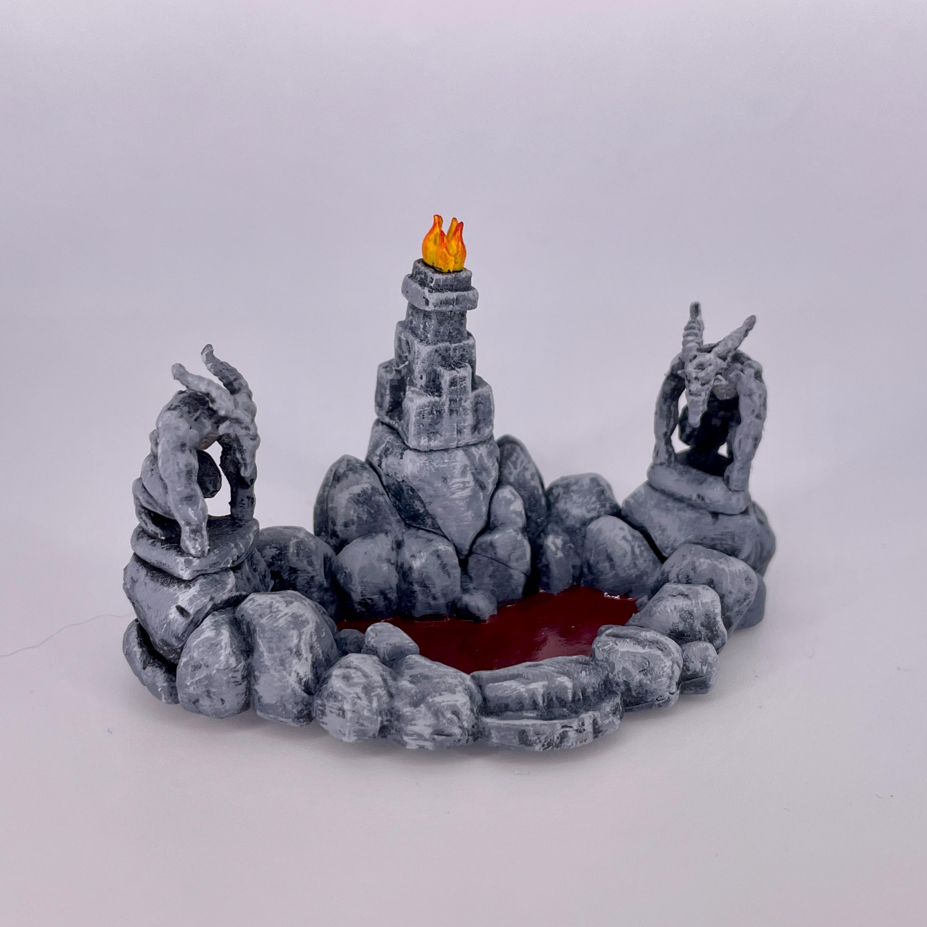 Custom Painted Pools and Scrying Basins, Miniature Scenery for Tabletop ...
