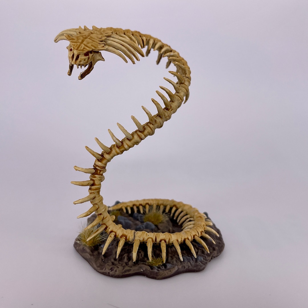 Bone Naga Giant Undead Snake Skeleton Hand-painted Miniature for ...