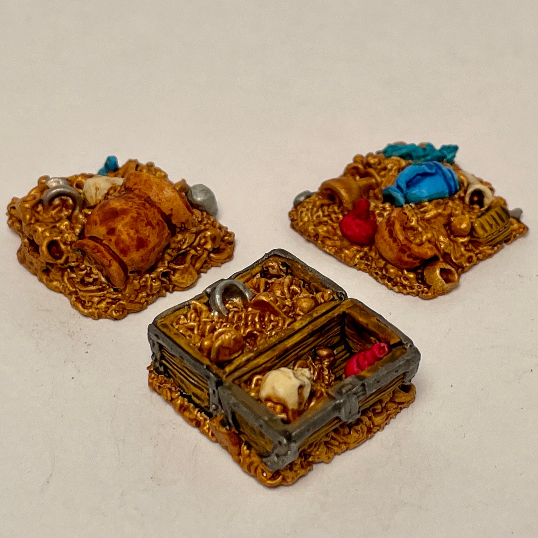 Treasure Hoard Gold Pile Jewels Chest Hand-painted Miniature / D&D Dnd ...