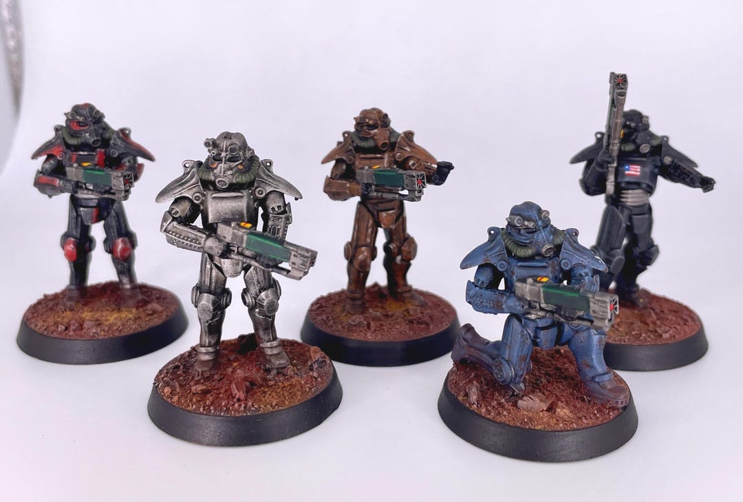 Fallout T45 Power Armor, Hand-painted Miniatures for Tabletop Games and ...