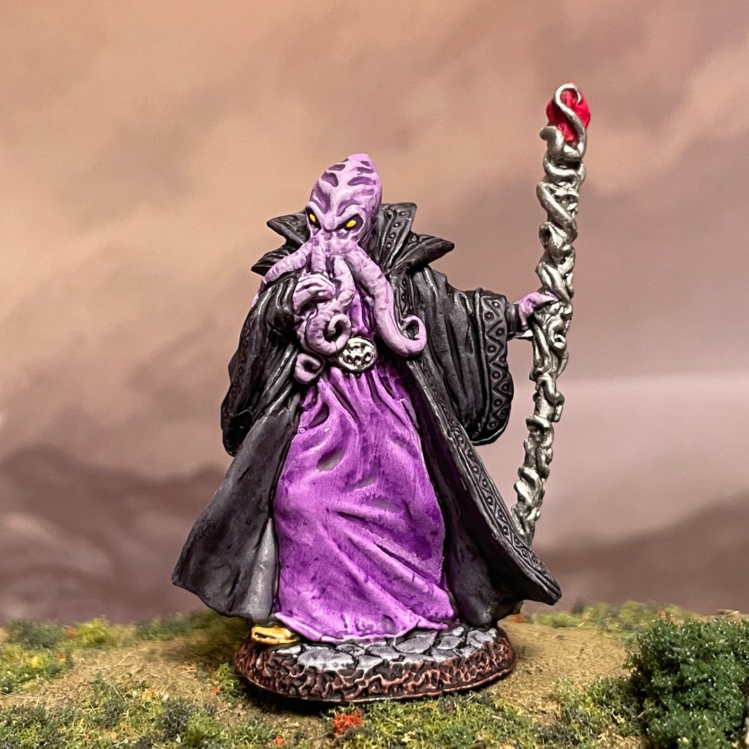 Mindflayer Illithid Hand-painted Call of Cthulu Miniature for Tabletop ...