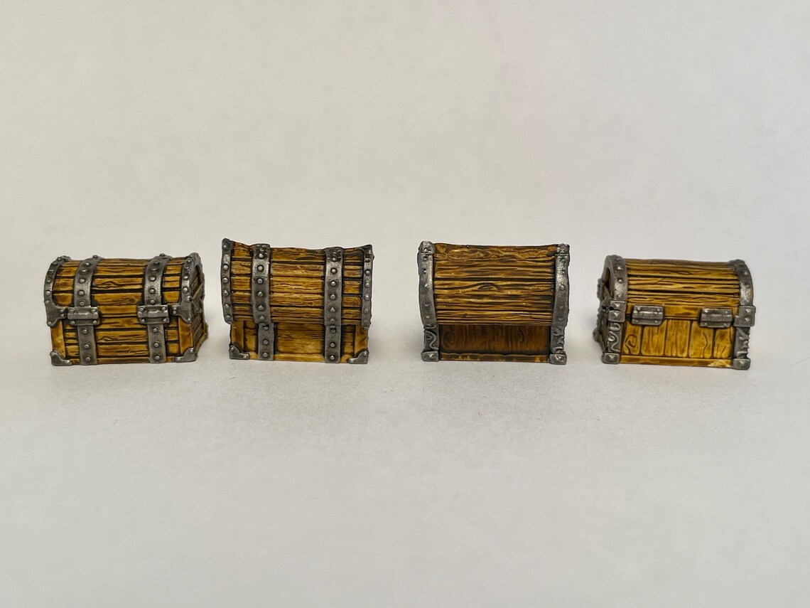 Treasure Chests Hand-painted Miniature Terrain Scenery Dungeon ...