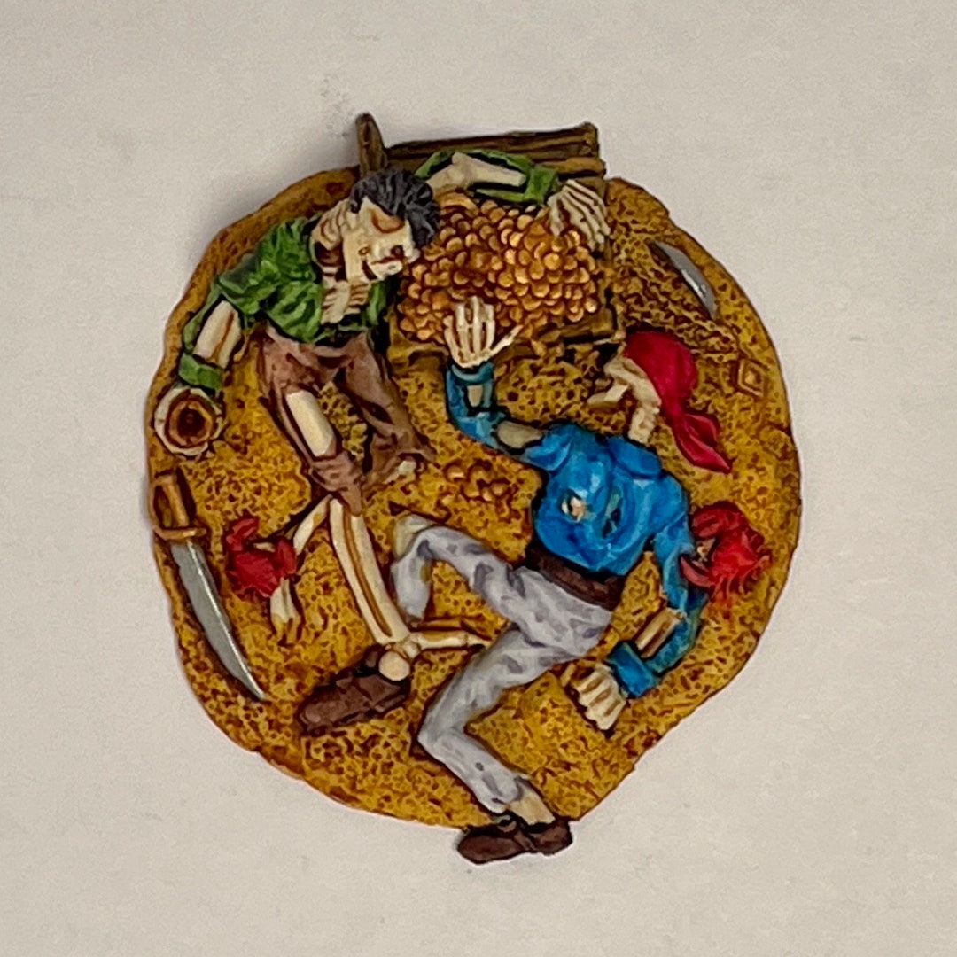 Pirate Chest Treasure Hoard Gold Pile Hand-painted Miniature Terrain ...