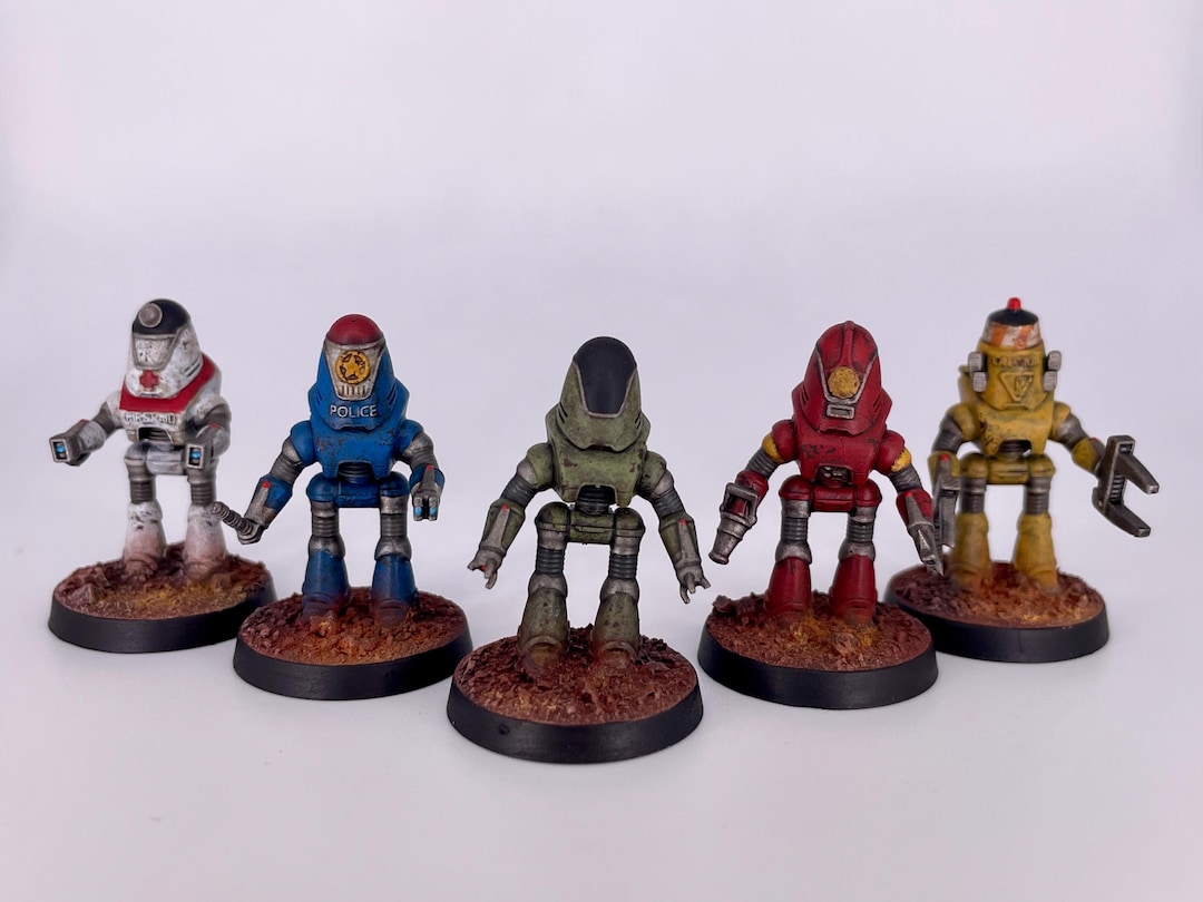Fallout Protectron Robots, Hand-painted Miniatures for Tabletop Games ...