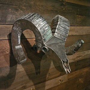 Metal Ram Skull/ Wall Art/ Metal Sculpture/ Head/ Skull/steel/ Man Gift ...