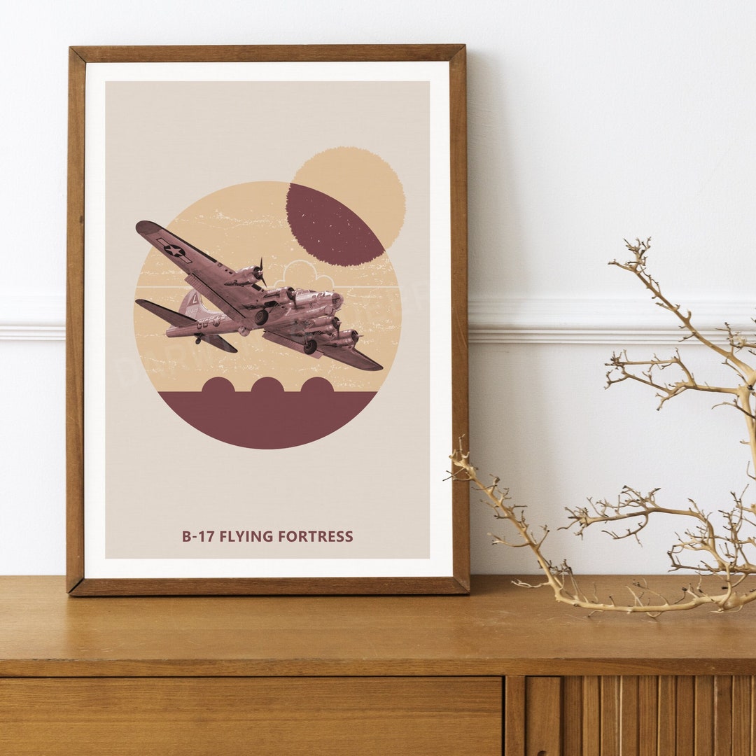 B17 Flying Fortress Modern Art Giclée Print - Etsy