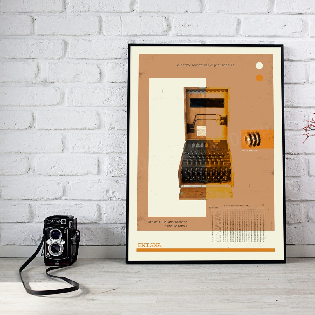 Enigma Machine WW2 Modern Art Print - Etsy