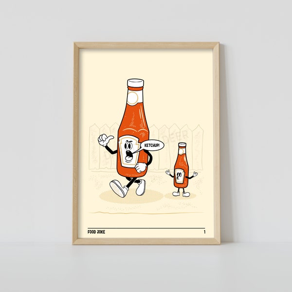 Scared Ketchup Art - Etsy