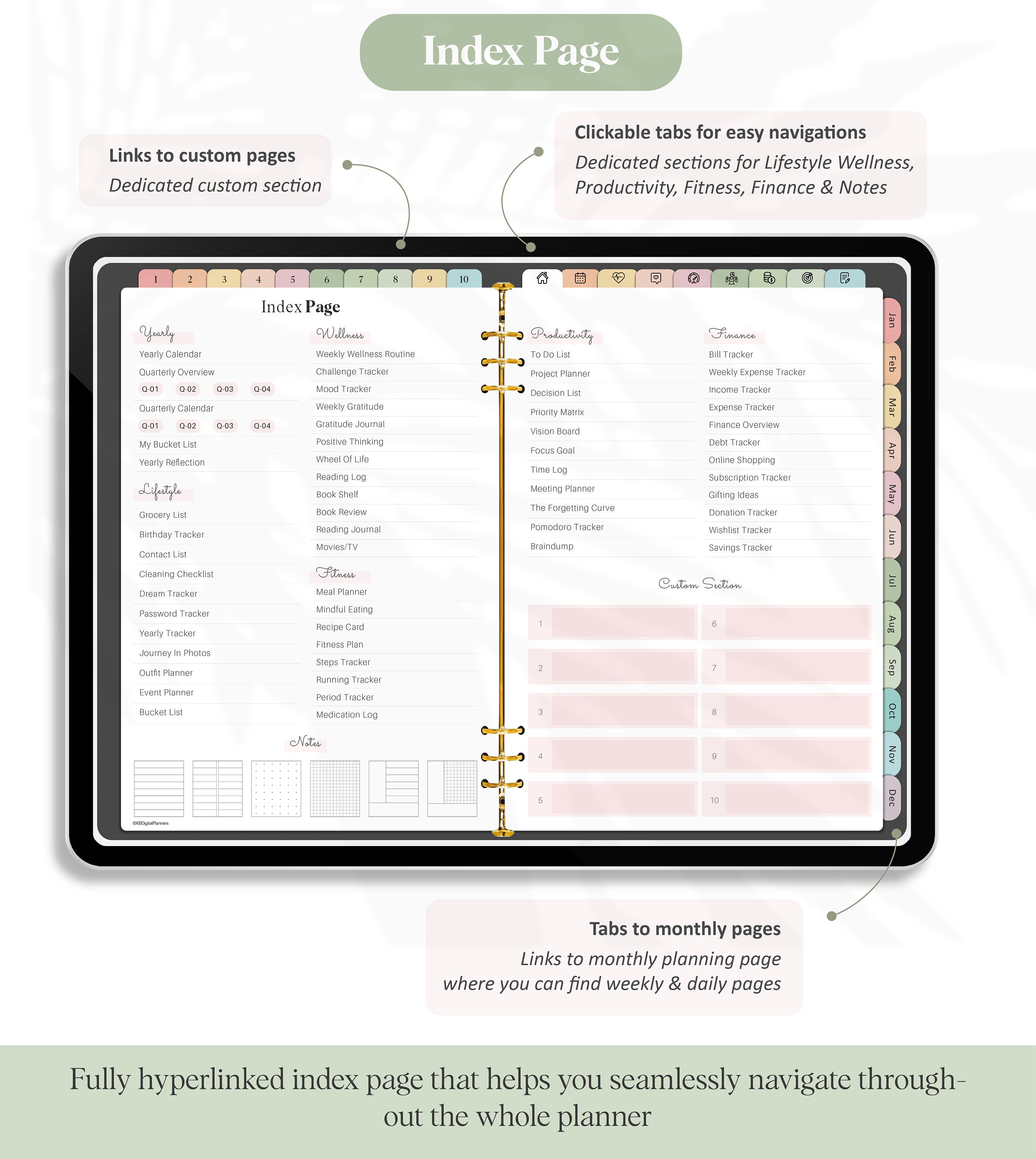Planificador digital Goodnotes Planner iPad Planner - Etsy México