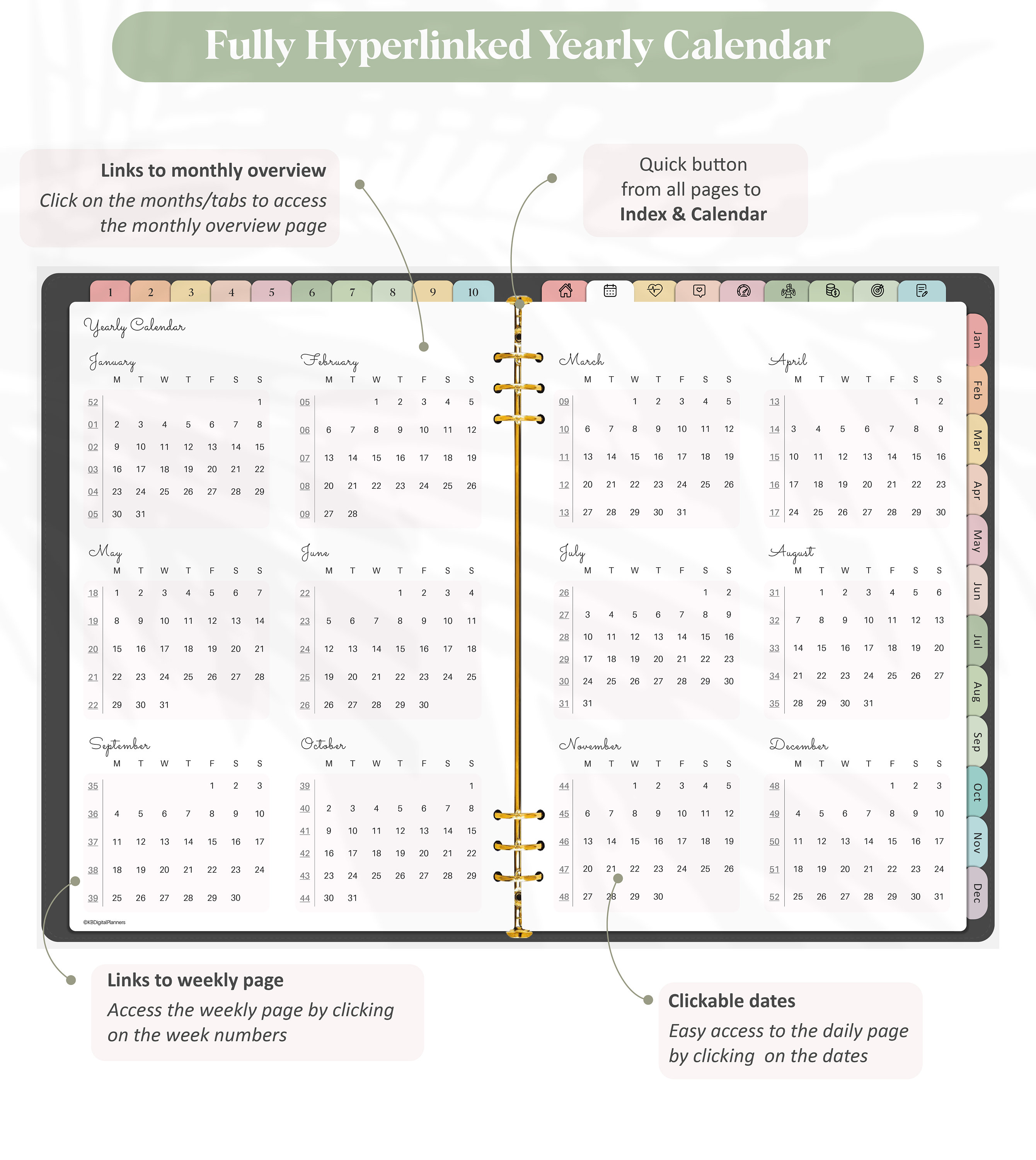 Planificador digital Goodnotes Planner iPad Planner - Etsy México