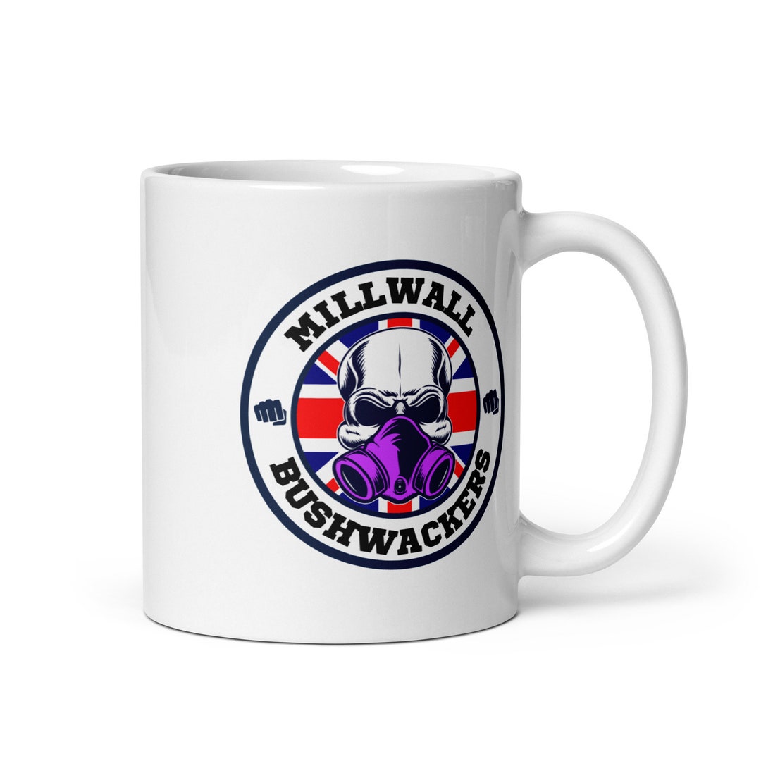 Millwall Bushwackers Mug | Skull & Gas Mask, 11oz Ceramic - Etsy