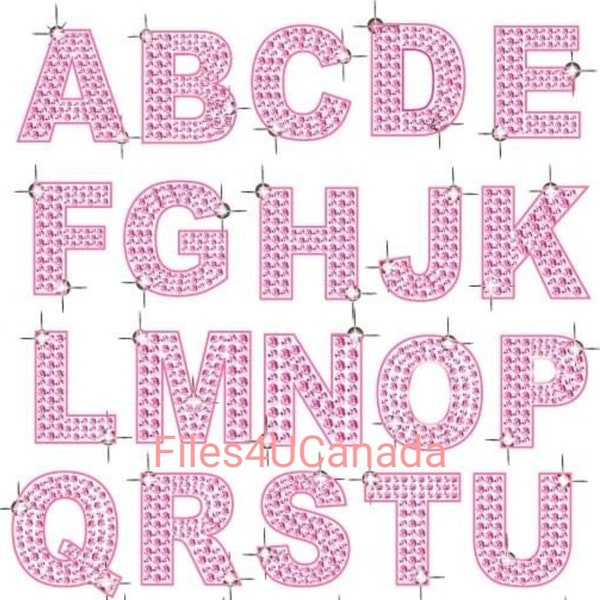 Pink Glitter Letter - Etsy