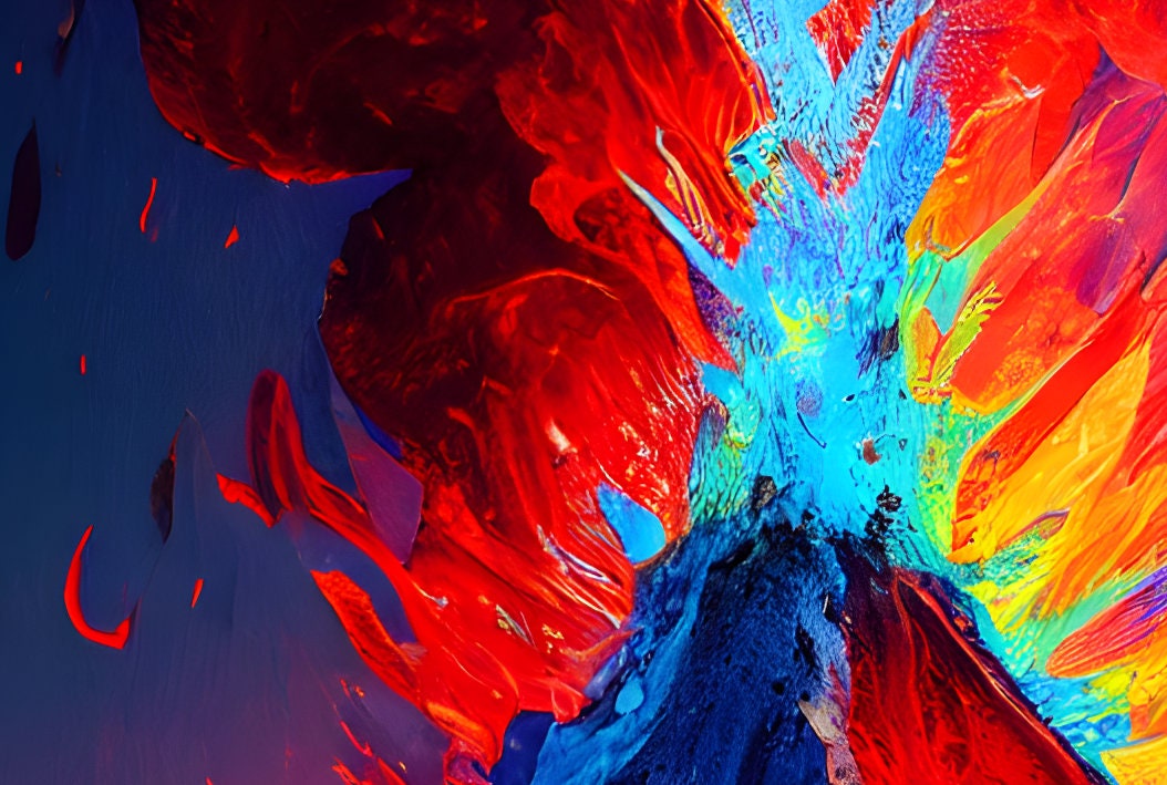 Erupting Volcano Digital Download, Psychedelic, Powerful, Trippy ...