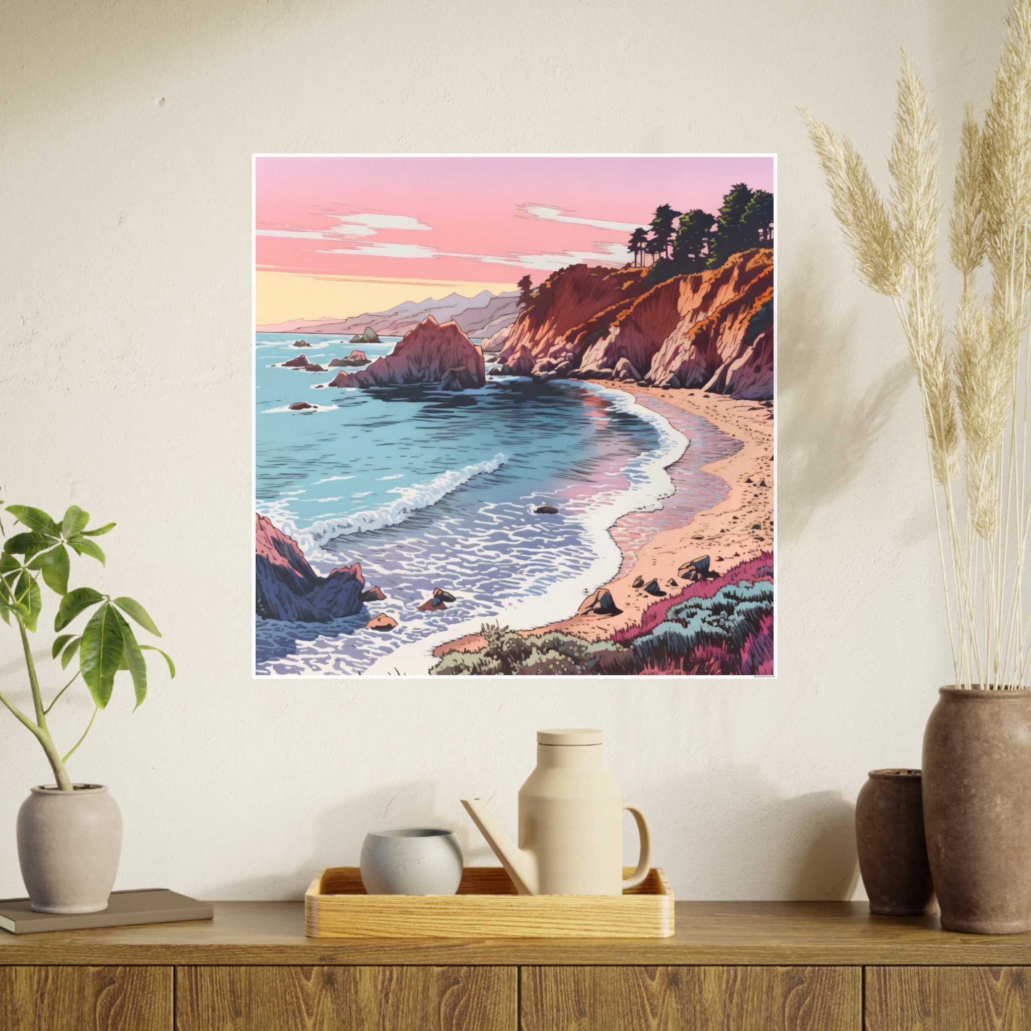 Coastal Vista Digital Download, Beach View, Ocean Side, Bay Life, Wall ...