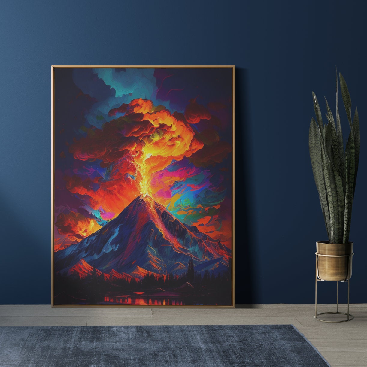 Erupting Volcanoes Digital Art, AI Art, Wall Art, Print Art, Home ...